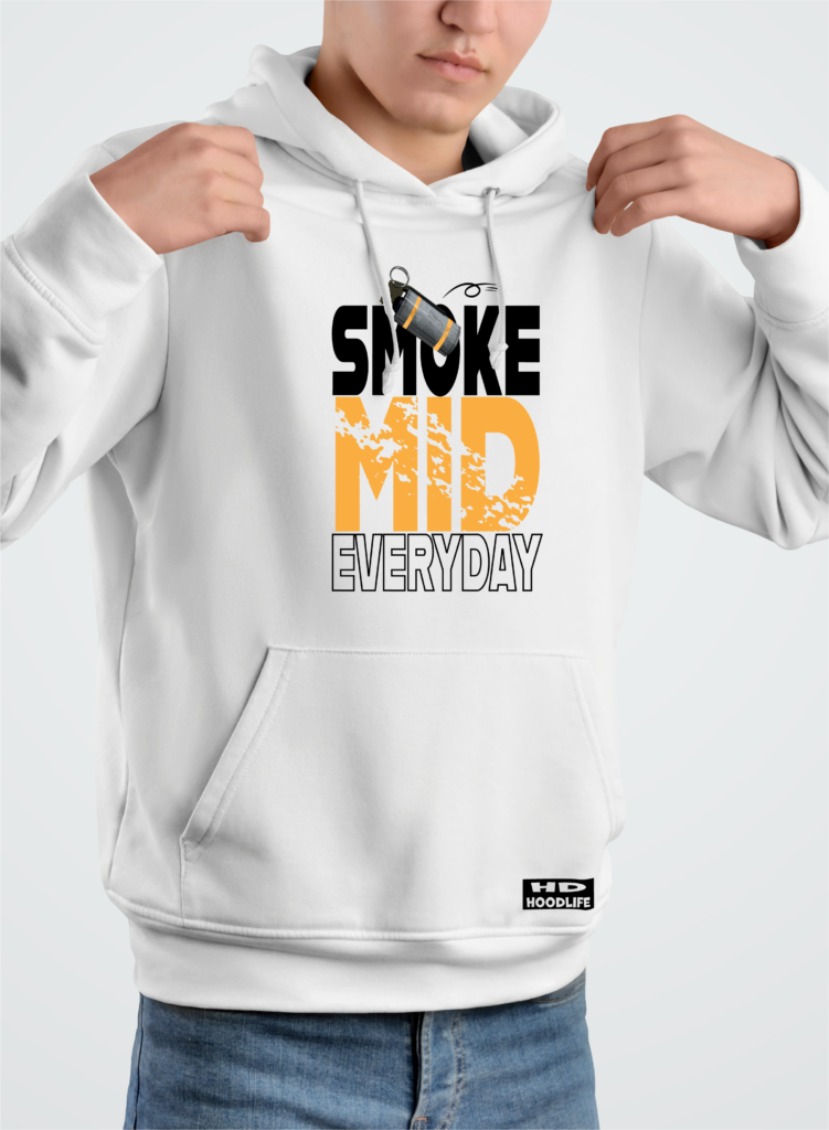 Hanorac ”Smoke mid everyday” | AlexaRO Merch - We Print Bucovina