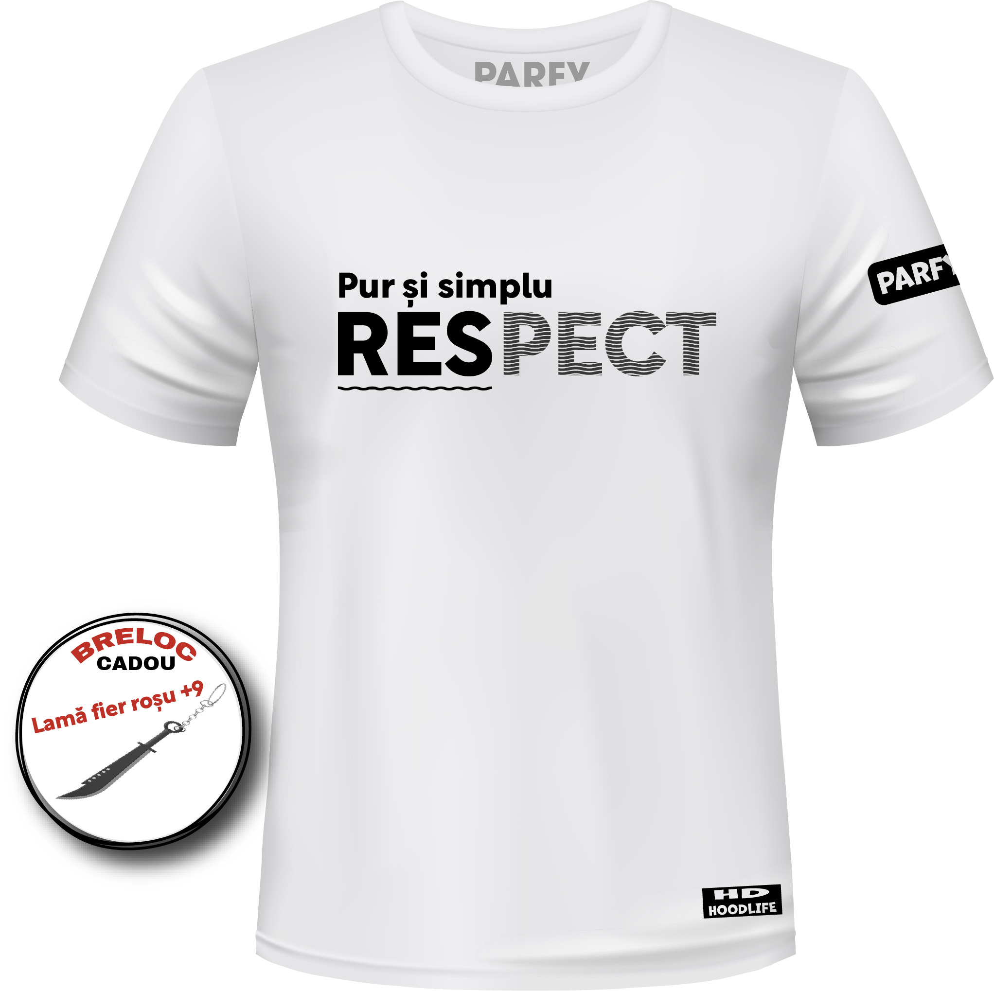 Tricou Pur și simplu,RESPECT | PARFY MERCH - We Print Bucovina- Produse ...